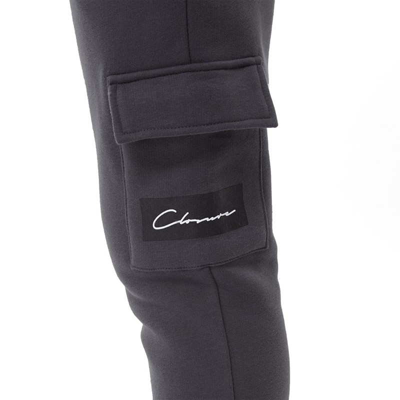 Buy Closure London Boys Box Signature Utility Joggers Charcoal