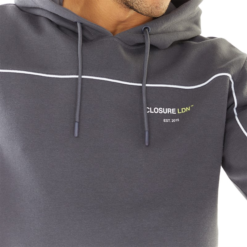 Buy Closure London Mens Multi Logo Piping Tracksuit Charcoal