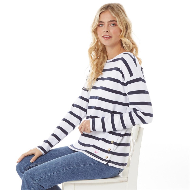 Buy Crew Clothing Womens Button Detail Roll Neck Interlock Long Sleeve ...