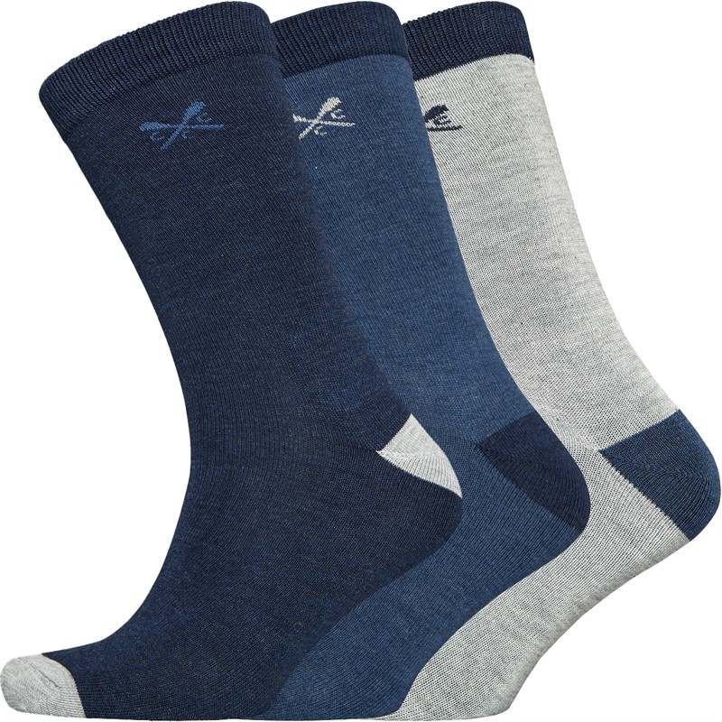 Buy Crew Clothing Mens Three Pack Socks Multi