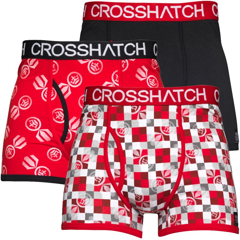 Buy Crosshatch Mens Three Pack Boxers Formula One