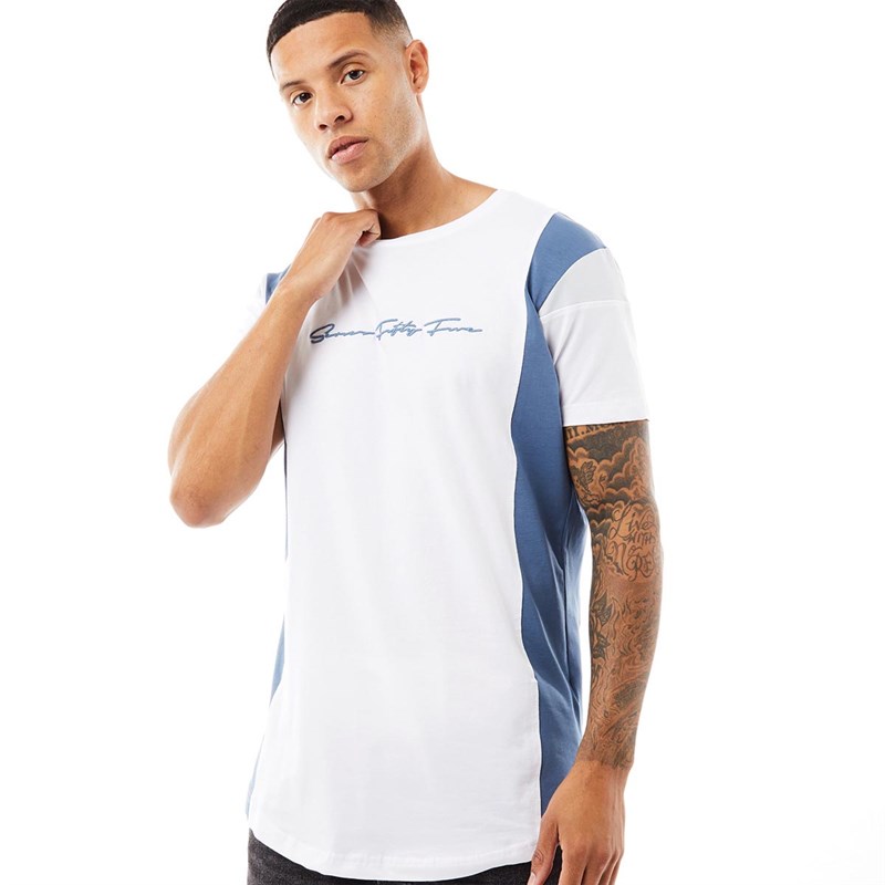 Kup Teraz Crosshatch Męskie Crayston Panel T-shirty Biały