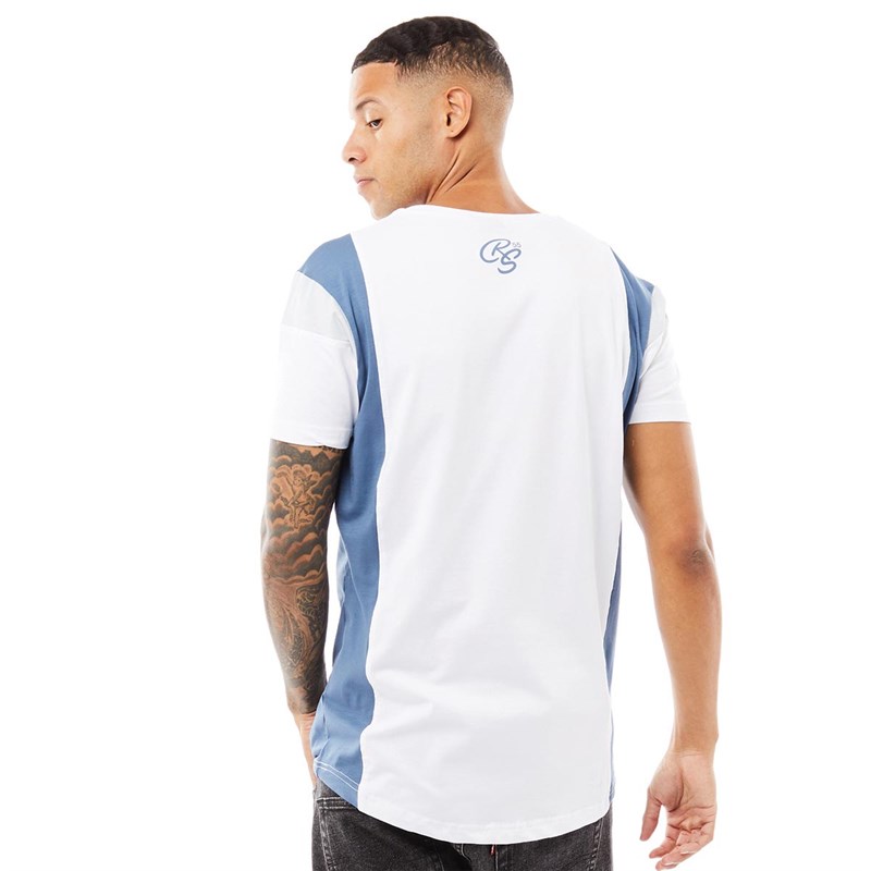 Kup Teraz Crosshatch Męskie Crayston Panel T-shirty Biały