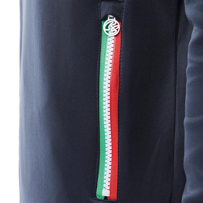 Buy Crosshatch Mens Lanbiera Tape Tricot Hooded Jacket Navy