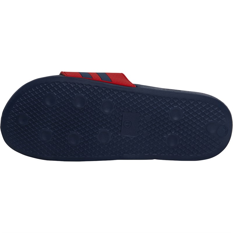 Buy Crosshatch Mens Hamlax Sliders Navy/Red
