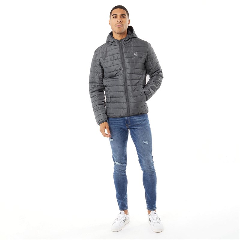 Buy DFND London Mens Gardner Padded Jacket Charcoal