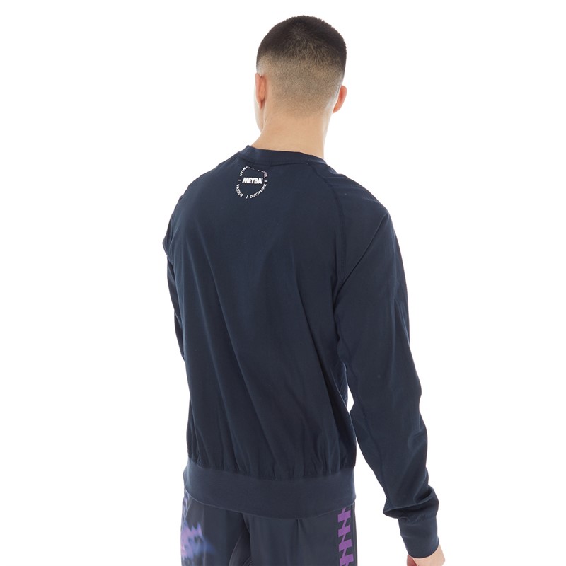 Buy MEYBA Mens Drill Crew Neck Sweatshirt Navy
