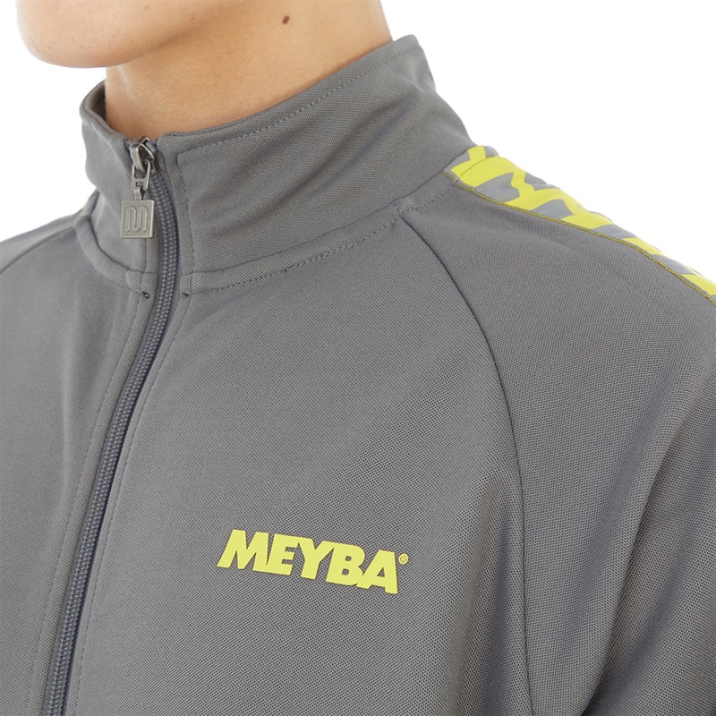 Buy MEYBA Mens Terrace Track Jacket Steel Grey/Empire Yellow