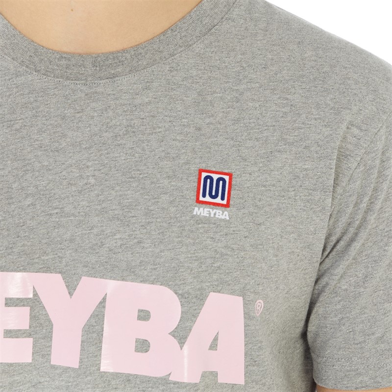 Buy MEYBA Mens Training T-Shirt Grey Melange/Pink