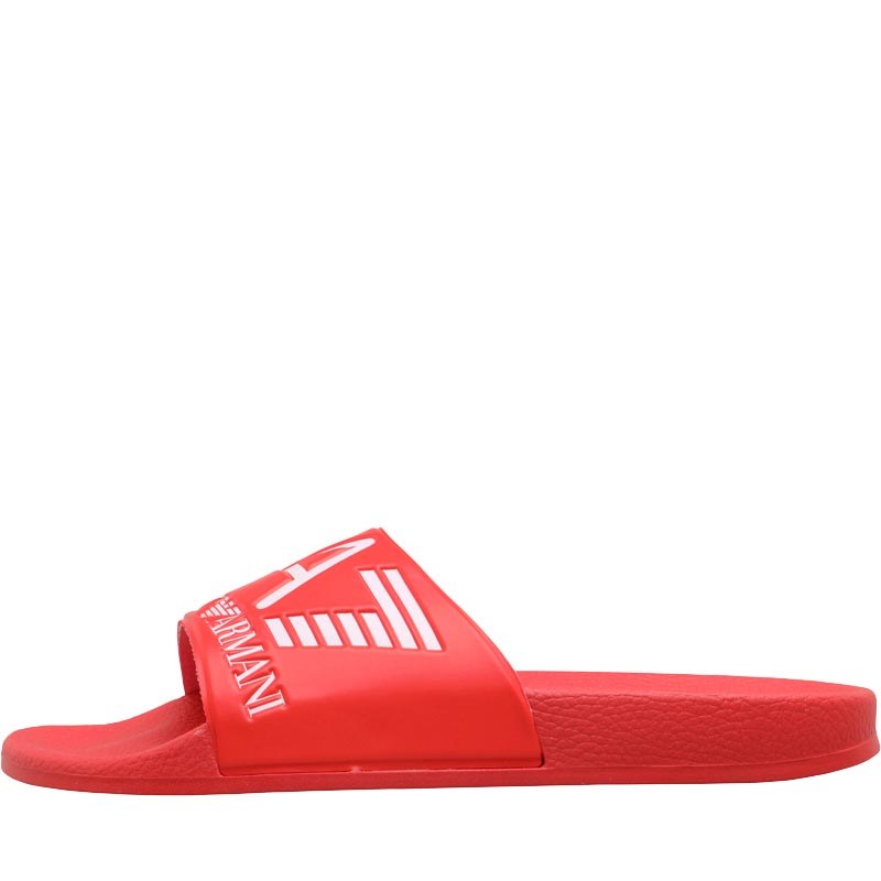 Buy EA7 Mens Sea World Slides Red