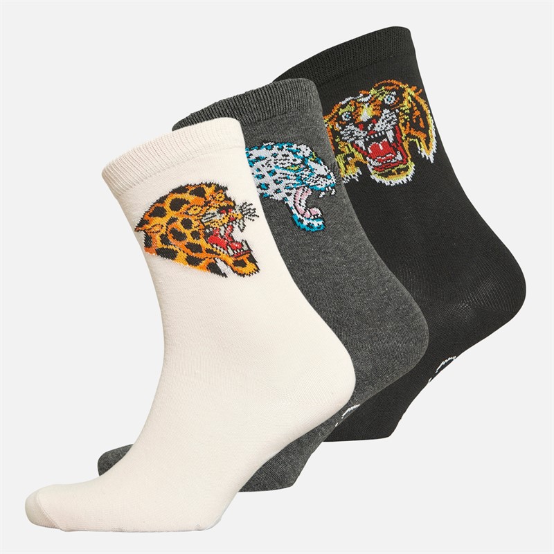 Buy Ed Hardy Womens Connie Three Pack Dress Socks Assorted