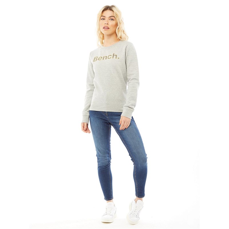 Bench Dames Raina Sweater Gemeleerd Grijs