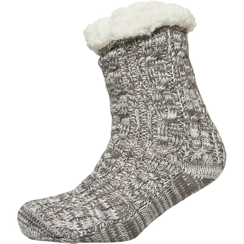 Buy Bench Womens Kerstyn Cable Knit Socks Grey Space