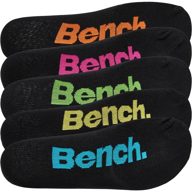 Buy Bench Mens Plumes Five Pack Trainers Socks Black