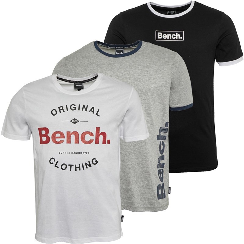 Buy Bench Mens Starney Three Pack T-Shirts Assorted