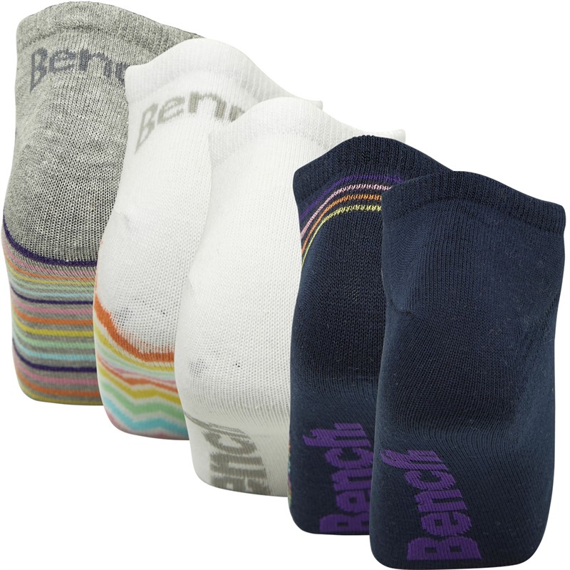 Buy Bench Womens Betania Five Pack Trainer Liner Socks Multi