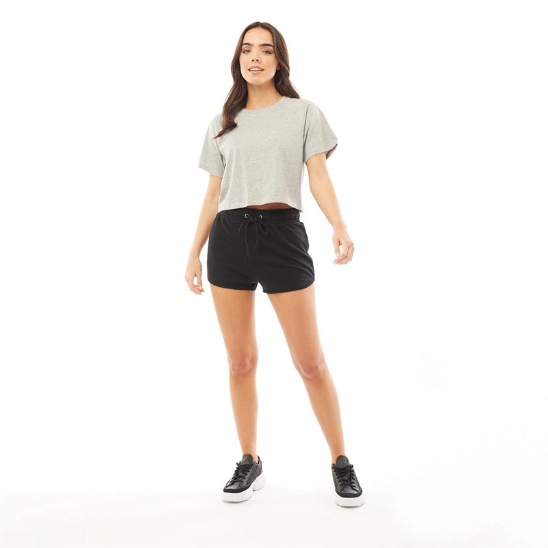 Buy Fluid Womens Crop Raglan T-Shirt Grey Marl
