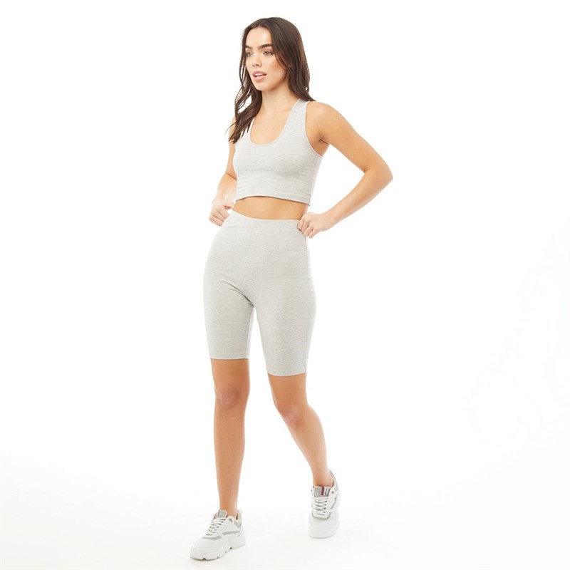 Buy Fluid Womens Organic Cotton/Elastane Cycle Shorts Grey Marl