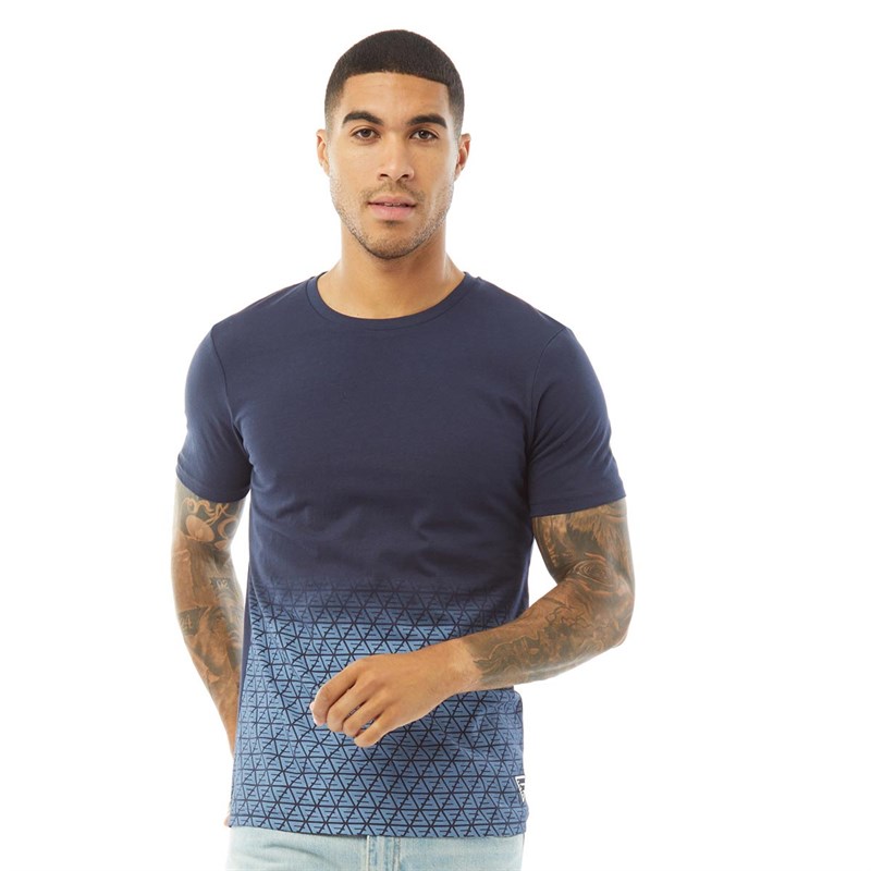 Buy Fluid Mens Gradient Print T-Shirt Navy Blazer