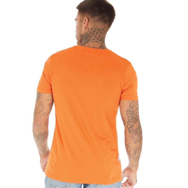 Buy Lambretta Mens Checker Board T-Shirt Burnt Orange Buy Lambretta Mens Checker Board T-Shirt Burnt Orange