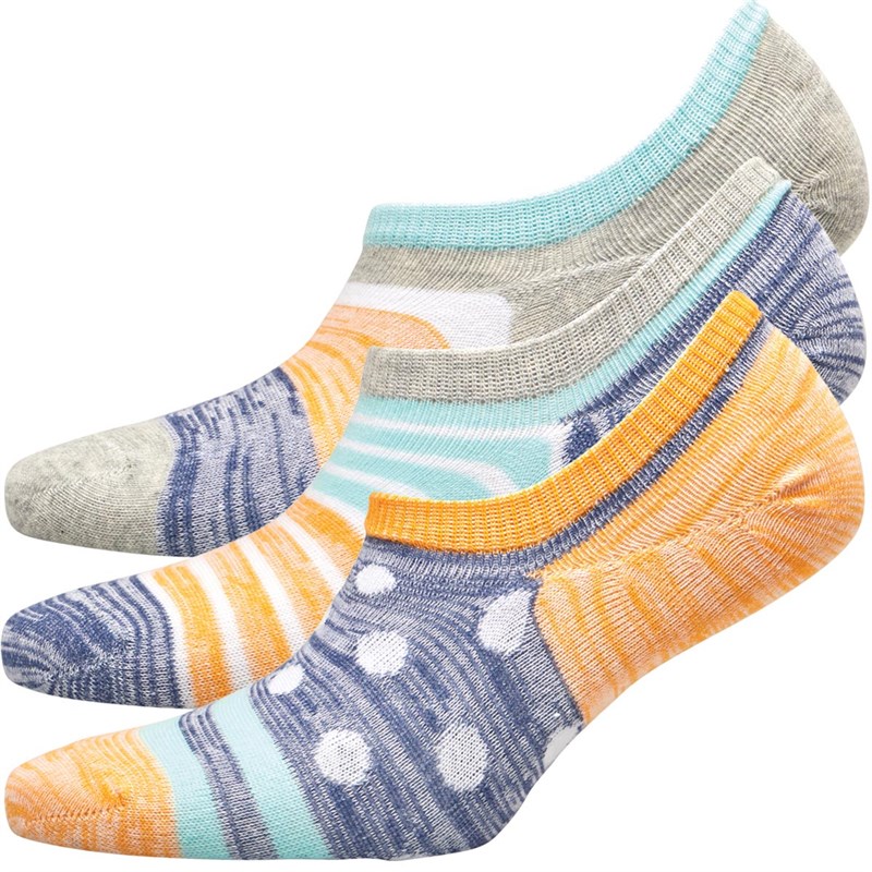 Buy Fruitcake Womens Three Pack Printed Invisible Trainer Liner Socks Multi