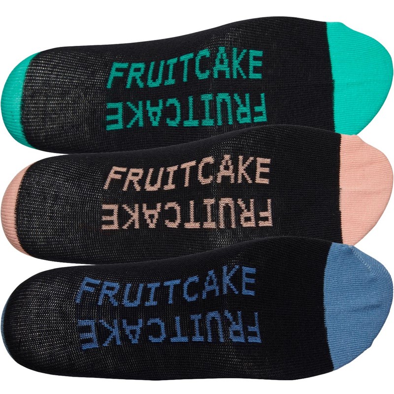 Buy Fruitcake Womens Three Pack Gym Liner Socks Black Multi