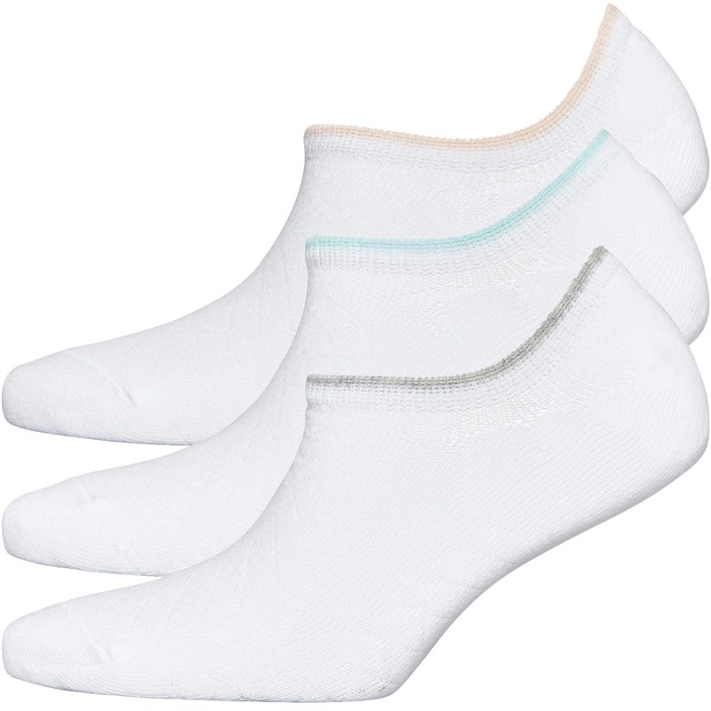 Buy Fruitcake Womens Three Pack Invisible Trainer Liner Socks White