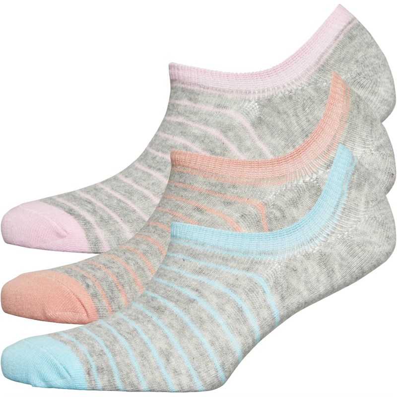 Buy Fruitcake Womens Three Pack Invisible Trainer Liner Socks Grey Multi