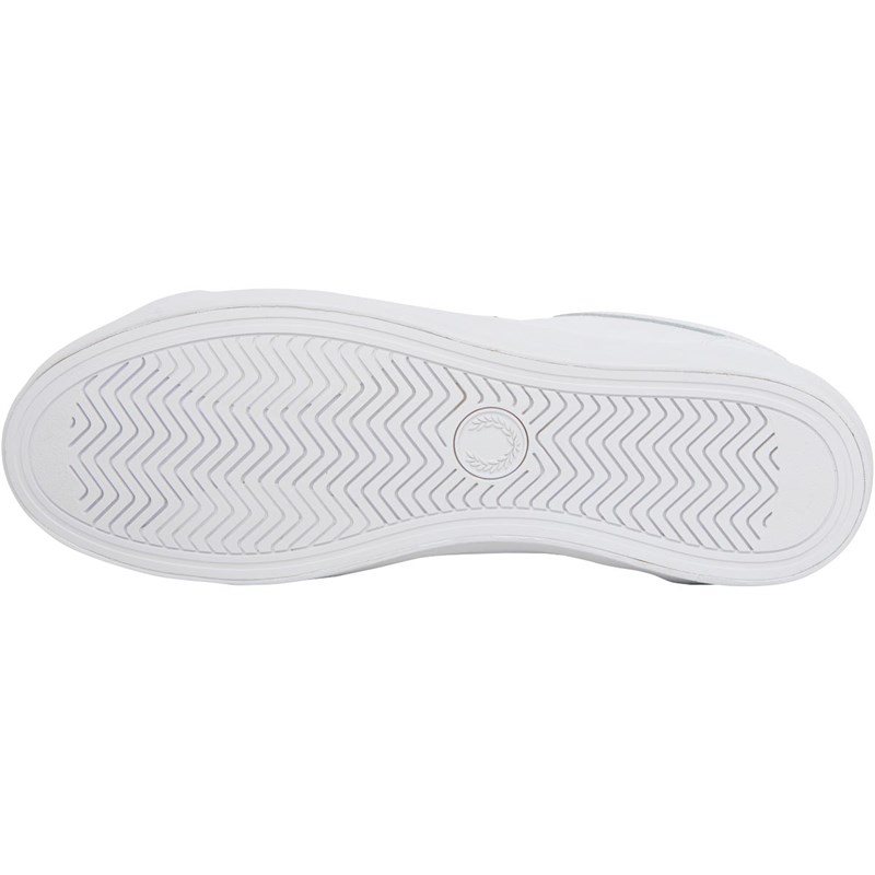 Buy Fred Perry Mens Baseline Leather Trainers White