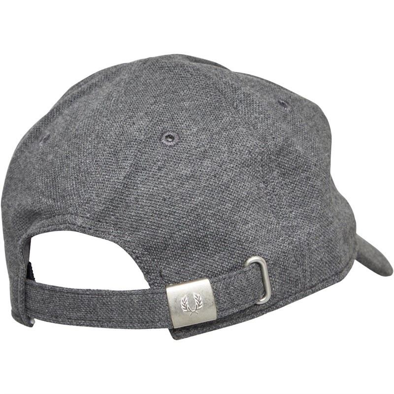 Buy Fred Perry Mens Pique Classic Cap Mid Grey Marl