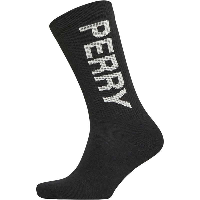 Buy Fred Perry Mens Branded Rib Socks Black