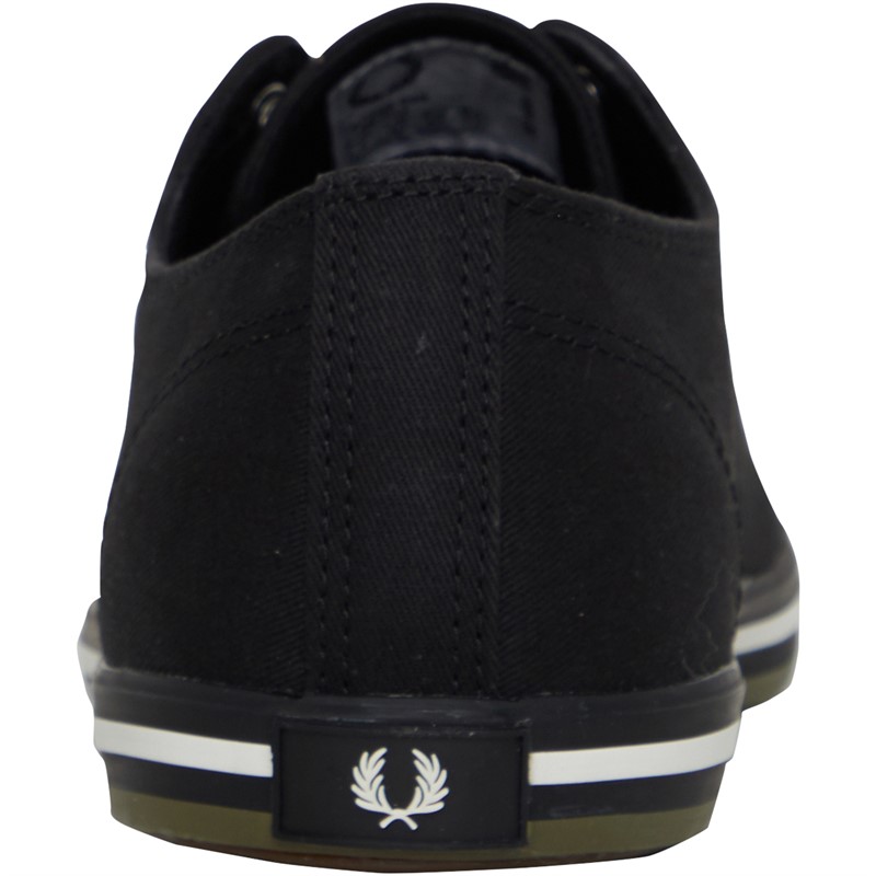 Buy Fred Perry Kingston Twill Canvas Plimsolls Black