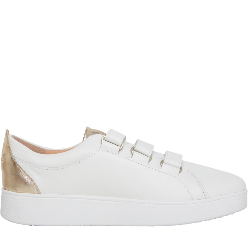 Buy FitFlop Womens Rally Metallic-Back Leather Strap Trainers Urban ...