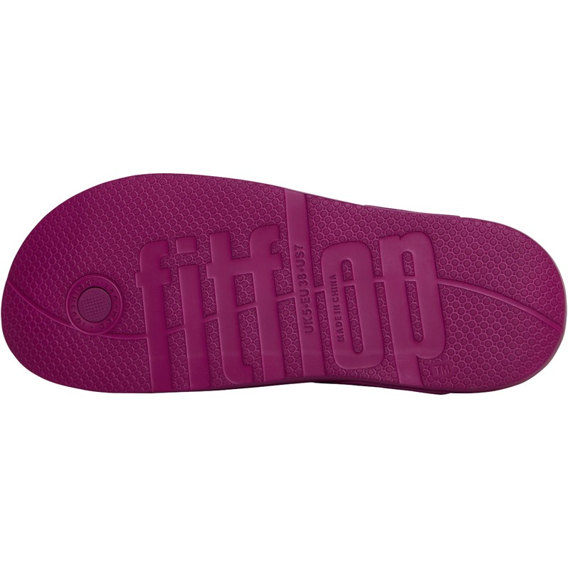 Buy FitFlop Womens Iqushion Adjustable Buckle Flip Flops Miami Violet