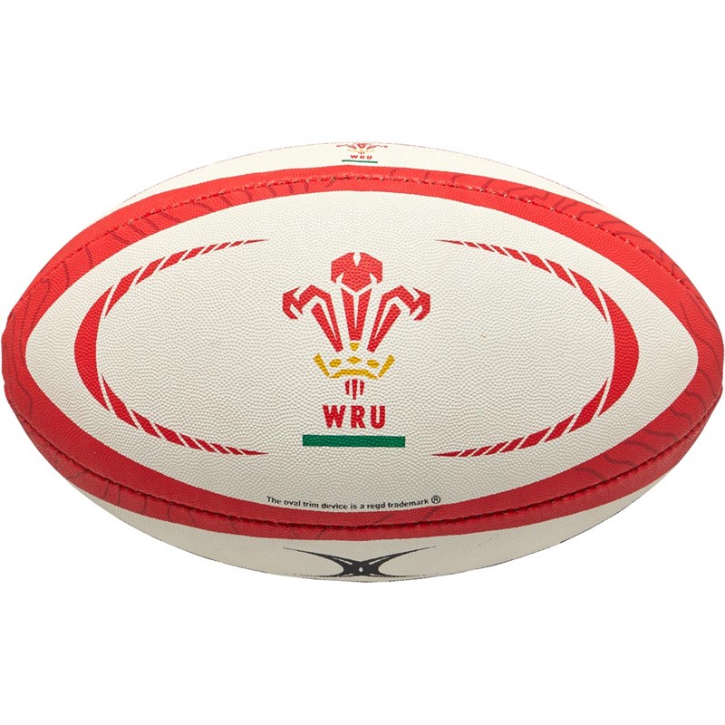Buy Gilbert Rugby Wales Replica Rugby Ball White/Red