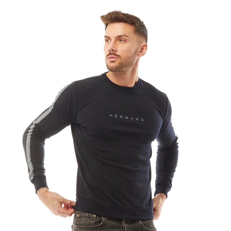 HERMANO Sweatshirts Homme Bleu Marine