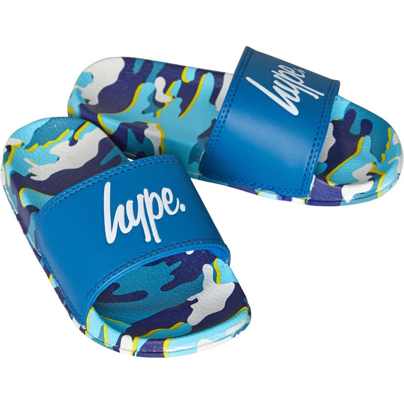Buy Hype Junior Camo Sliders Blueline Camo