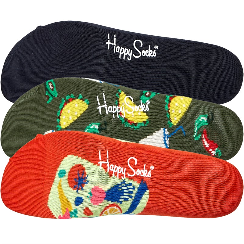 Buy Happy Socks Mens Waterfall Three Pack Socks Black