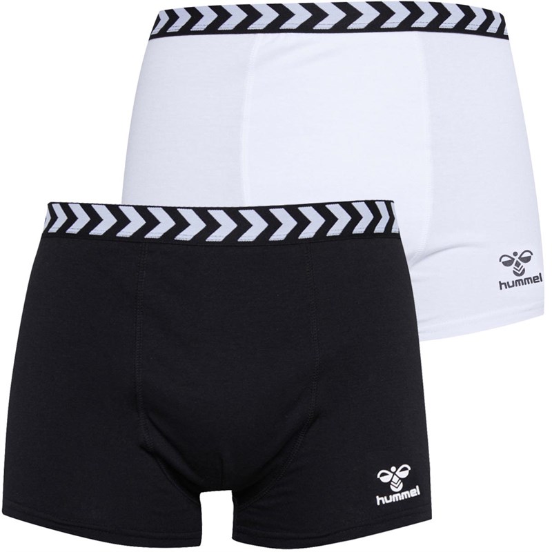 Buy Hummel Mens Chevron Two Pack Boxers Black/White