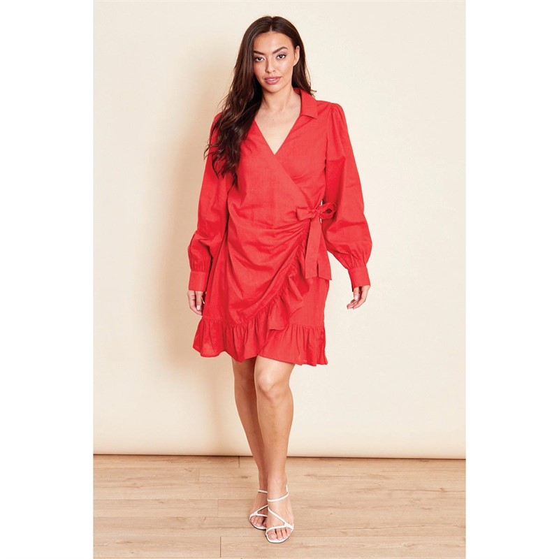 Buy Influence Womens Wrap Dress Red