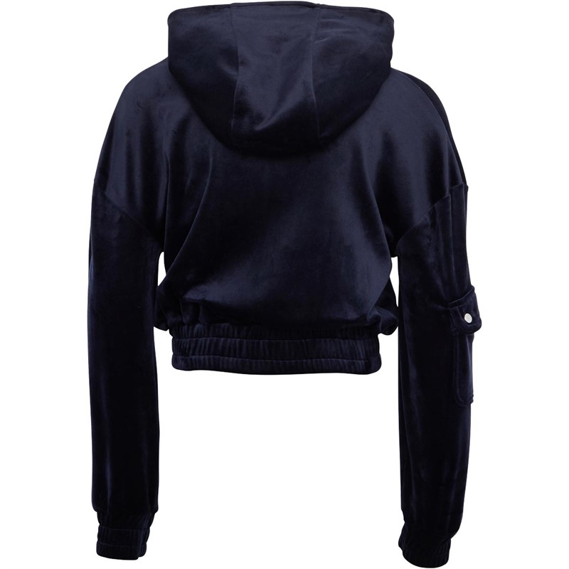 Buy Juicy Couture Girls Velour Quarter Zip Hoodie Night Sky