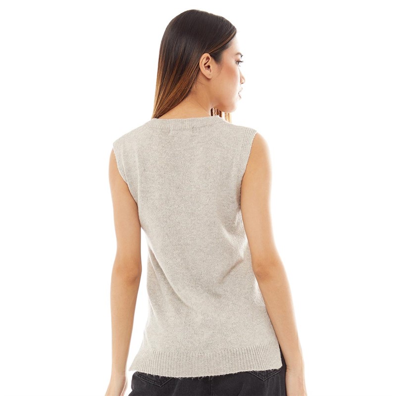 Buy Jacqueline De Yong Womens Rue Knitted Vest Chateau Gray