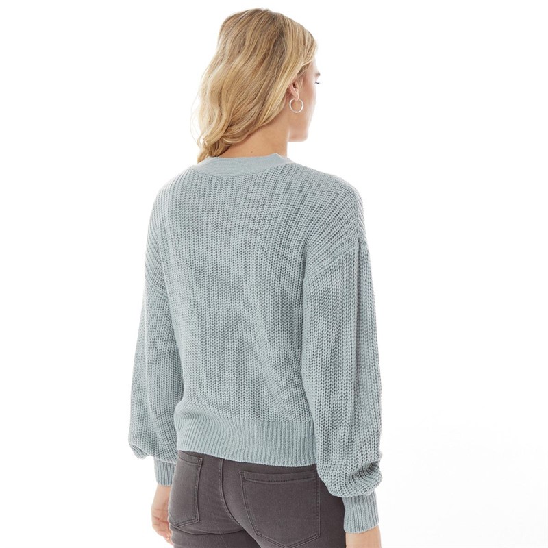 Jacqueline De Yong Damen JDY Justy Strickjacken Grau Blau