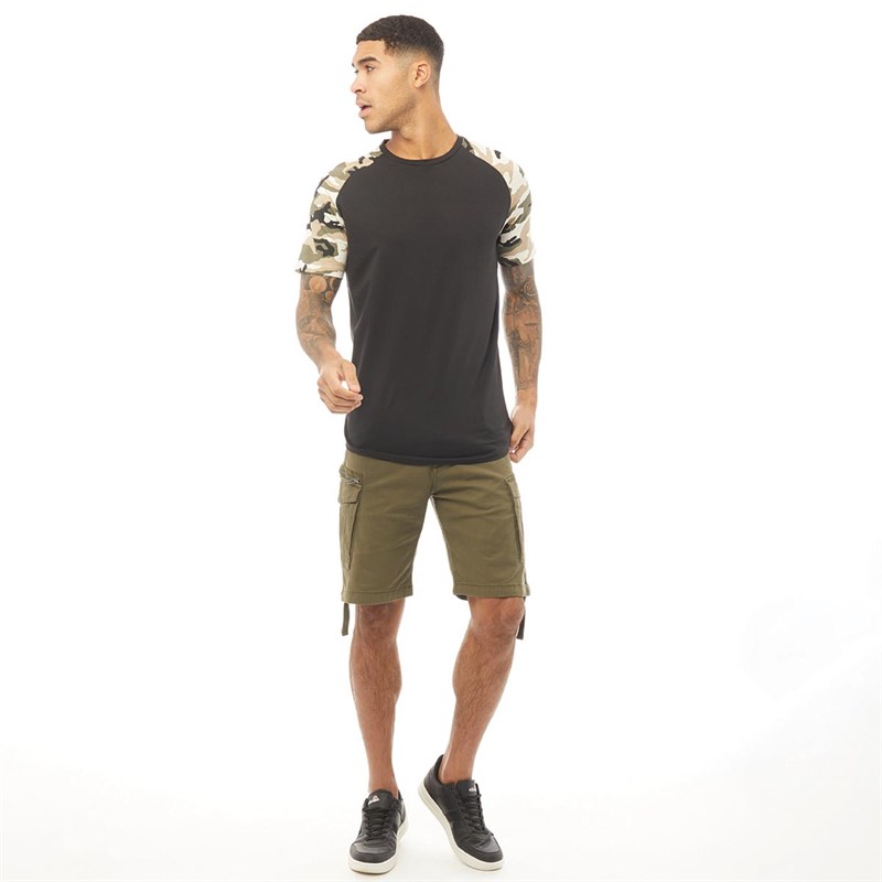 JACK AND JONES Herren Swoop T-Shirt Schwarz
