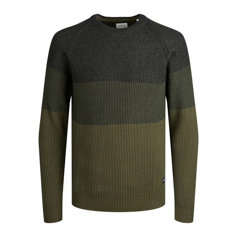 JACK AND JONES Heren Jjpannel Pre Crew Neck jumpers Groen