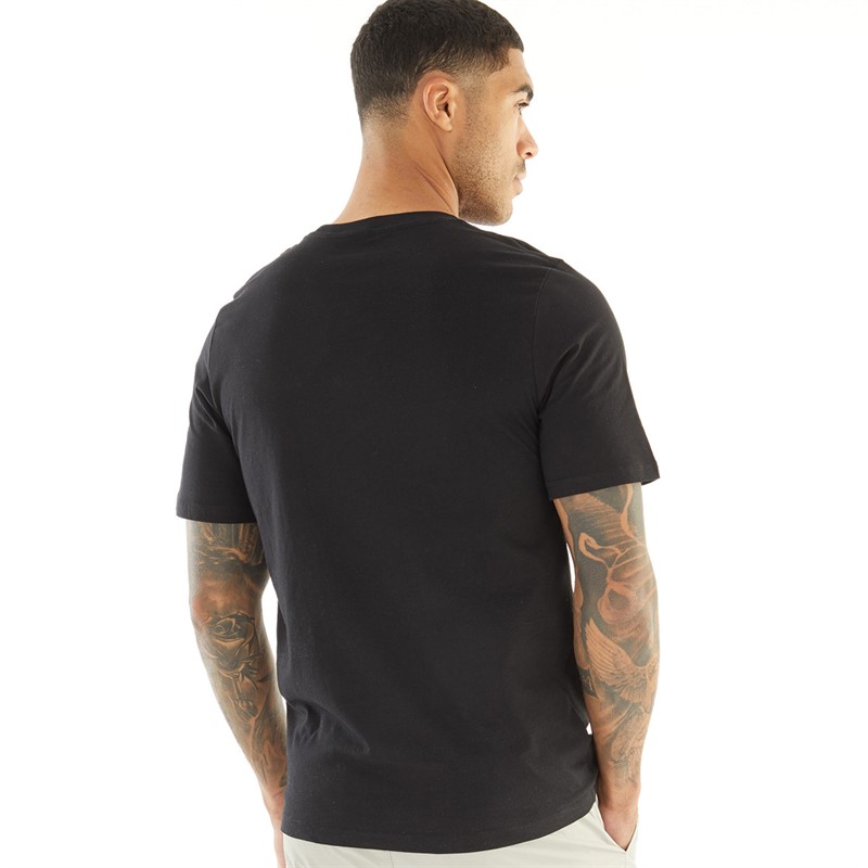 Buy JACK AND JONES Mens Flowers T-Shirt Black