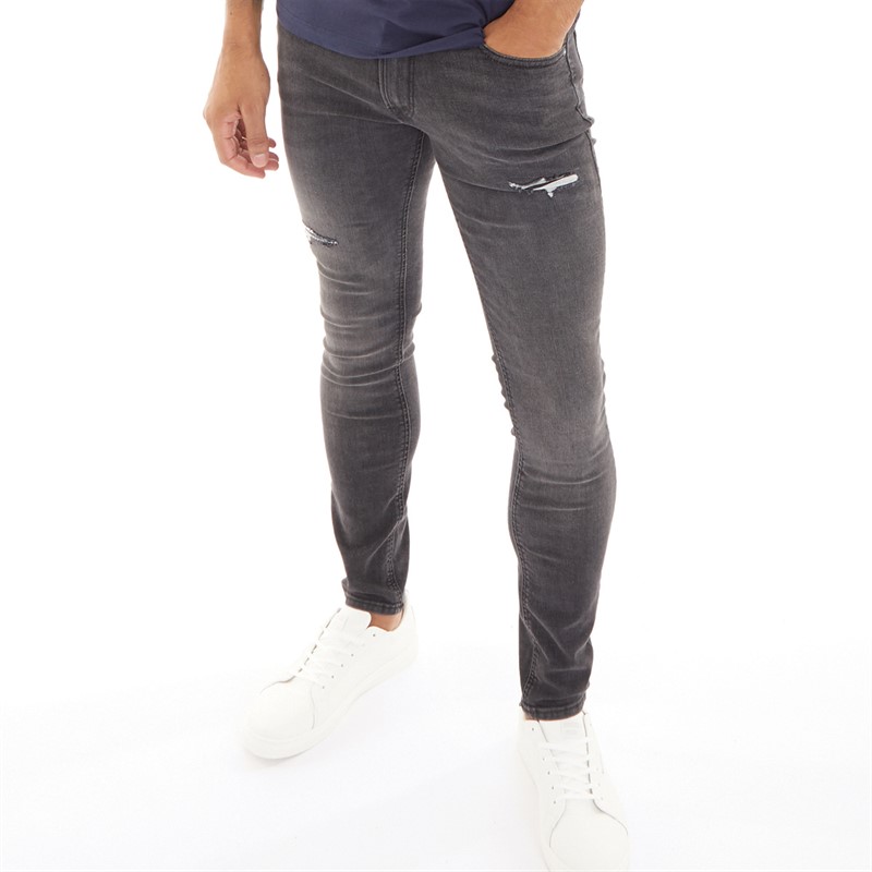 Buy JACK AND JONES Mens Liam Original SQ 189 Jeans Black Denim
