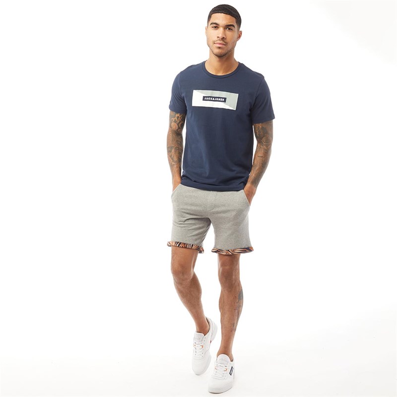Buy JACK AND JONES Mens Sten Sweat Shorts VIY Light Grey Melange