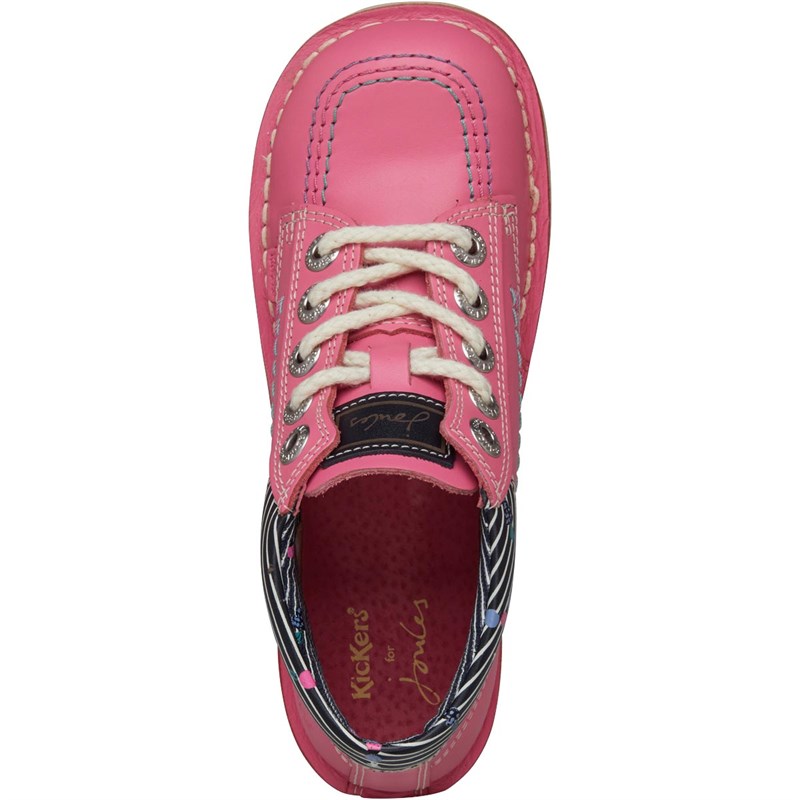 Buy Kickers Girls Kick Hi Joules Lace Up Boots Pink/Cream