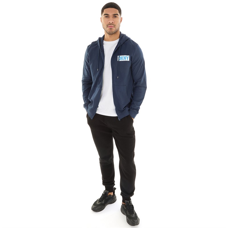 Buy DKNY Mens Icemen Long Sleeve Hooded Lounge Top Dress Blue